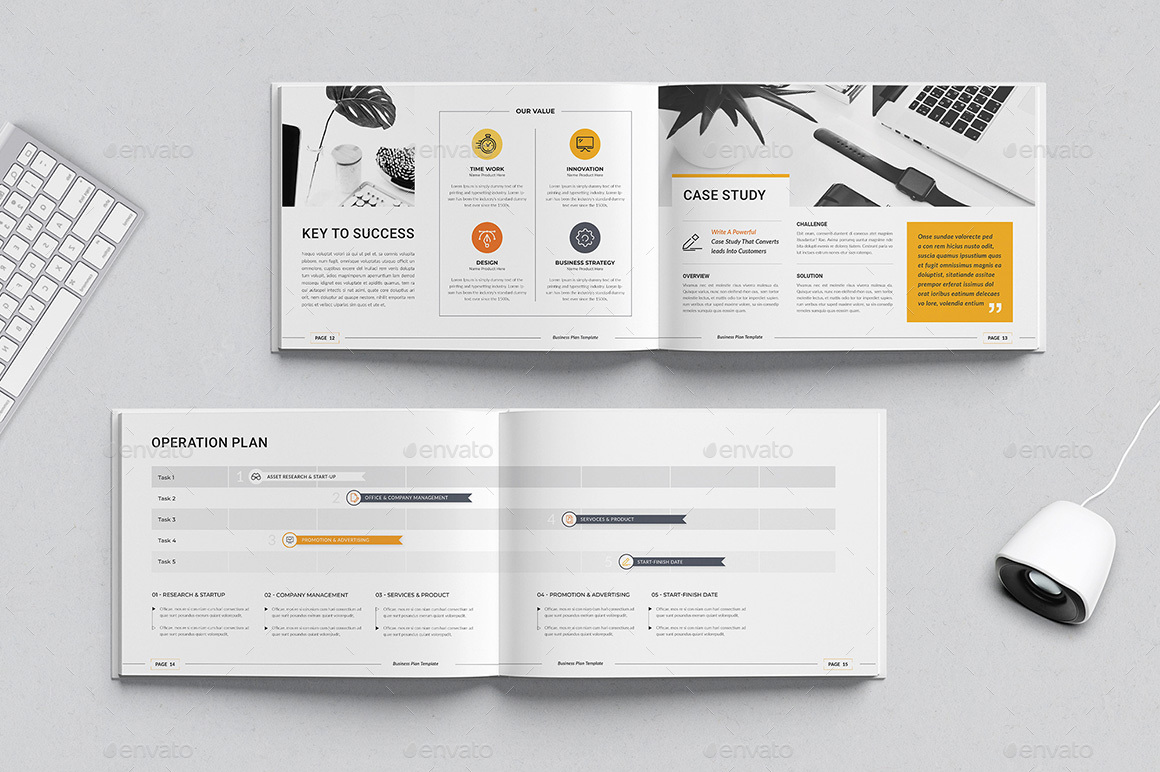 A4 Landscape - Company Brochure, Print Templates | GraphicRiver