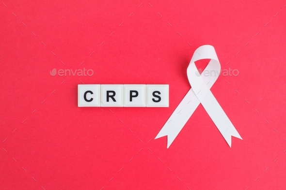 white ribbon with the alphabet word CRPS or the word complex regional ...