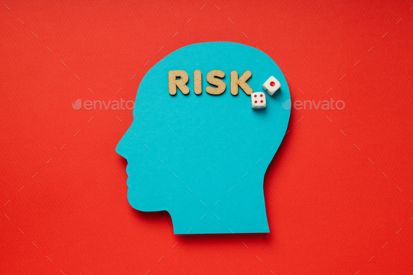 Risk protection and eliminating the risk, top view Stock Photo by ...