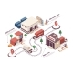 Delivery Isometric Infographic, Vectors | GraphicRiver