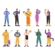 Cartoon Essential Workers Characters, Vectors | GraphicRiver