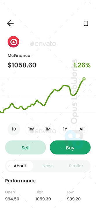 Stock Investment App UI Kit | Online Payment App UI | Quick Stock ...
