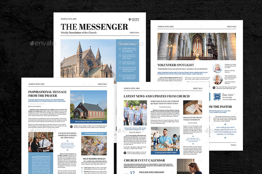 Church Newsletter Template, Print Templates | GraphicRiver