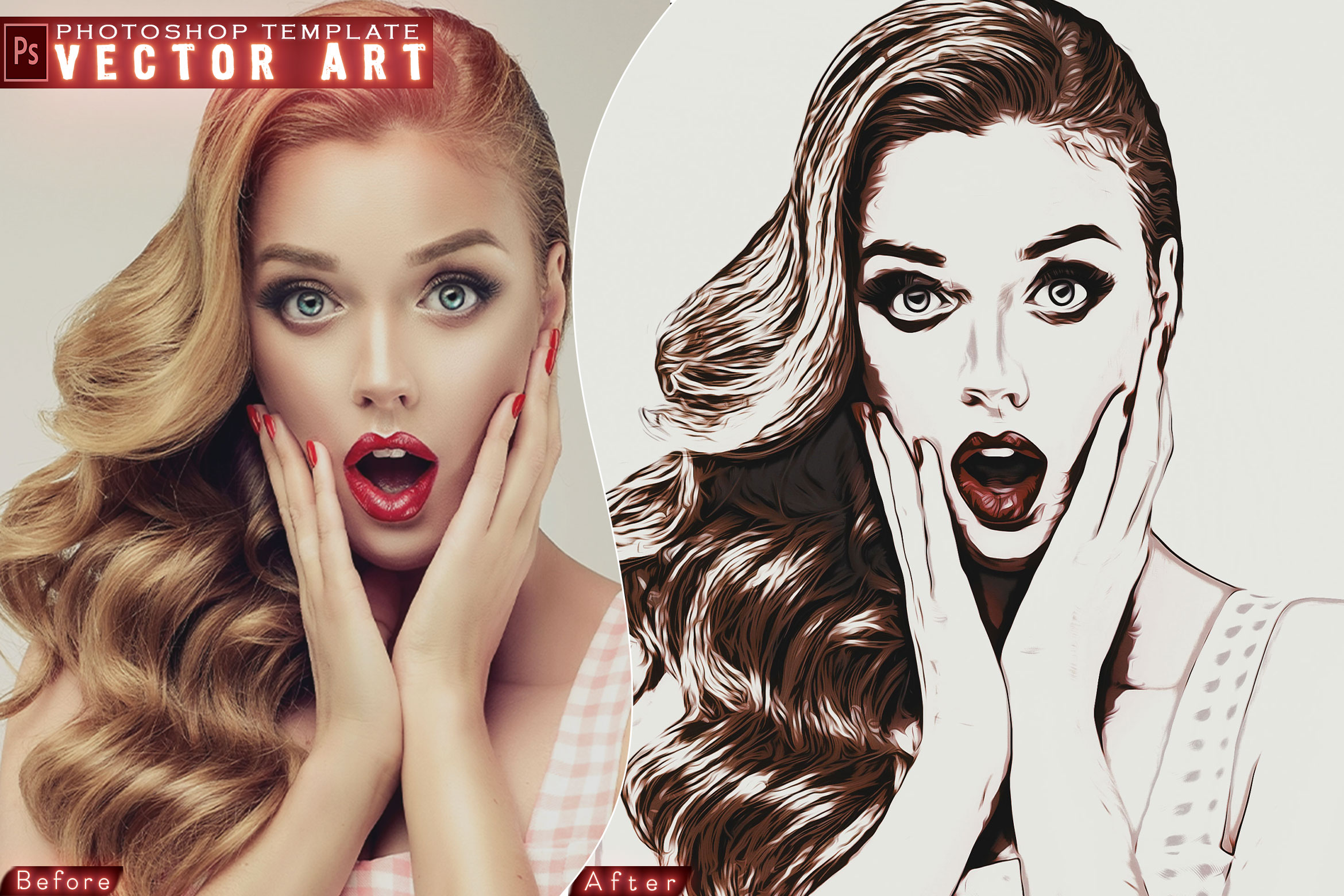 Vector Art Photo Effect Template PSD, Add-ons | GraphicRiver