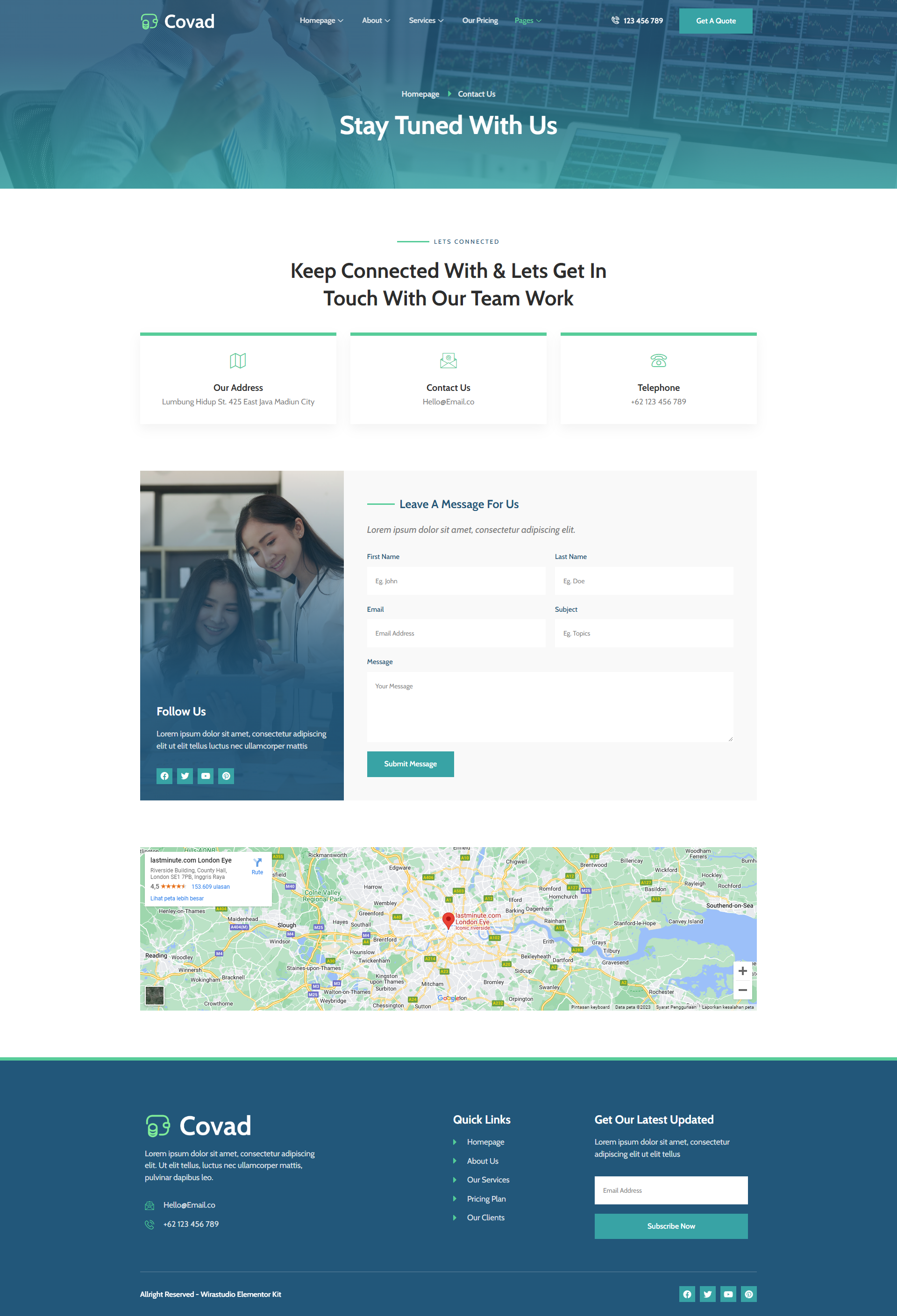 Covad - Financial Consulting & Advisory Services Elementor Template Kit ...