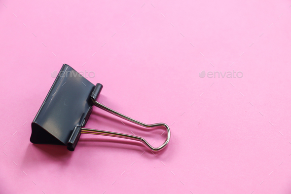 Isolated image of black paperclip paper clip for office paper clip on ...