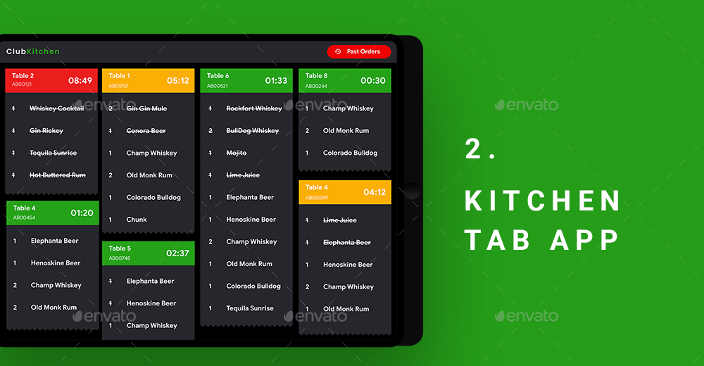 3 App UI | Club Bar POS System Software | Bar Kitchen App UI| Club Menu ...