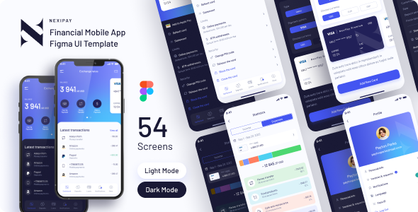 Nexipay - Banking Mobile App Figma UI Template by PixelWhiz | ThemeForest