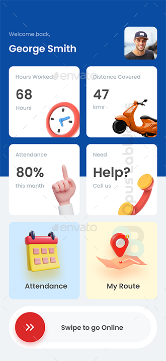 2 Apps | Employee Tracking App UI | Employee Attendance App | Employee ...