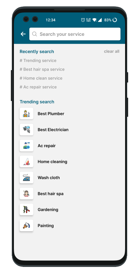Home Service Finder App Template in React Native | HelpingHand | Multi ...