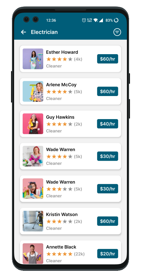 Home Service Finder App Template in React Native | HelpingHand | Multi ...