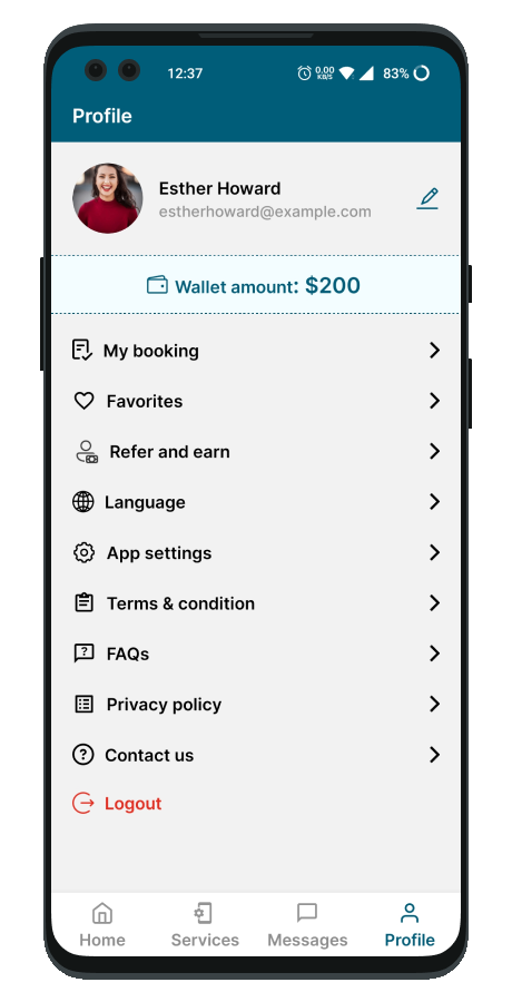 Home Service Finder App Template in React Native | HelpingHand | Multi ...