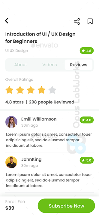 Online Learning App UI Kit| Online exam app UI Kit| Online Class App UI ...