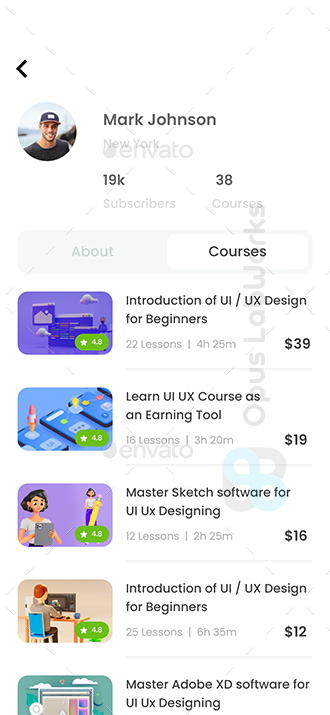 Online Learning App UI Kit| Online exam app UI Kit| Online Class App UI ...