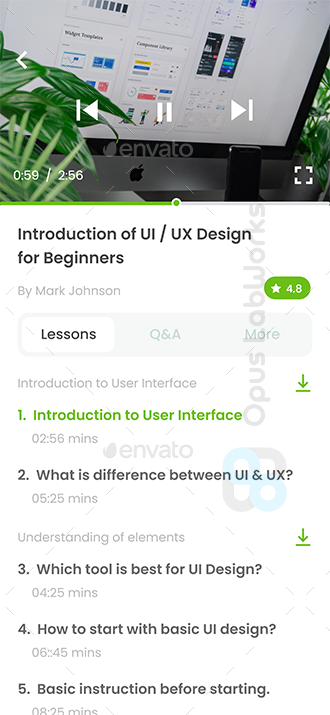 Online Learning App UI Kit| Online exam app UI Kit| Online Class App UI ...