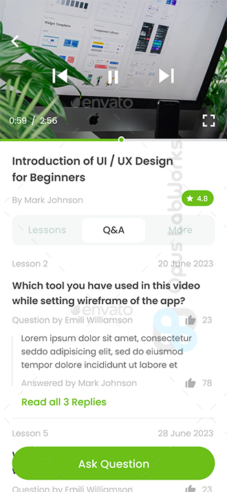 Online Learning App UI Kit| Online exam app UI Kit| Online Class App UI ...