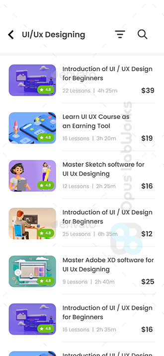 Online Learning App UI Kit| Online exam app UI Kit| Online Class App UI ...