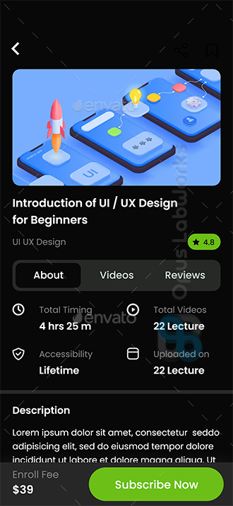 Online Learning App UI Kit| Online exam app UI Kit| Online Class App UI ...