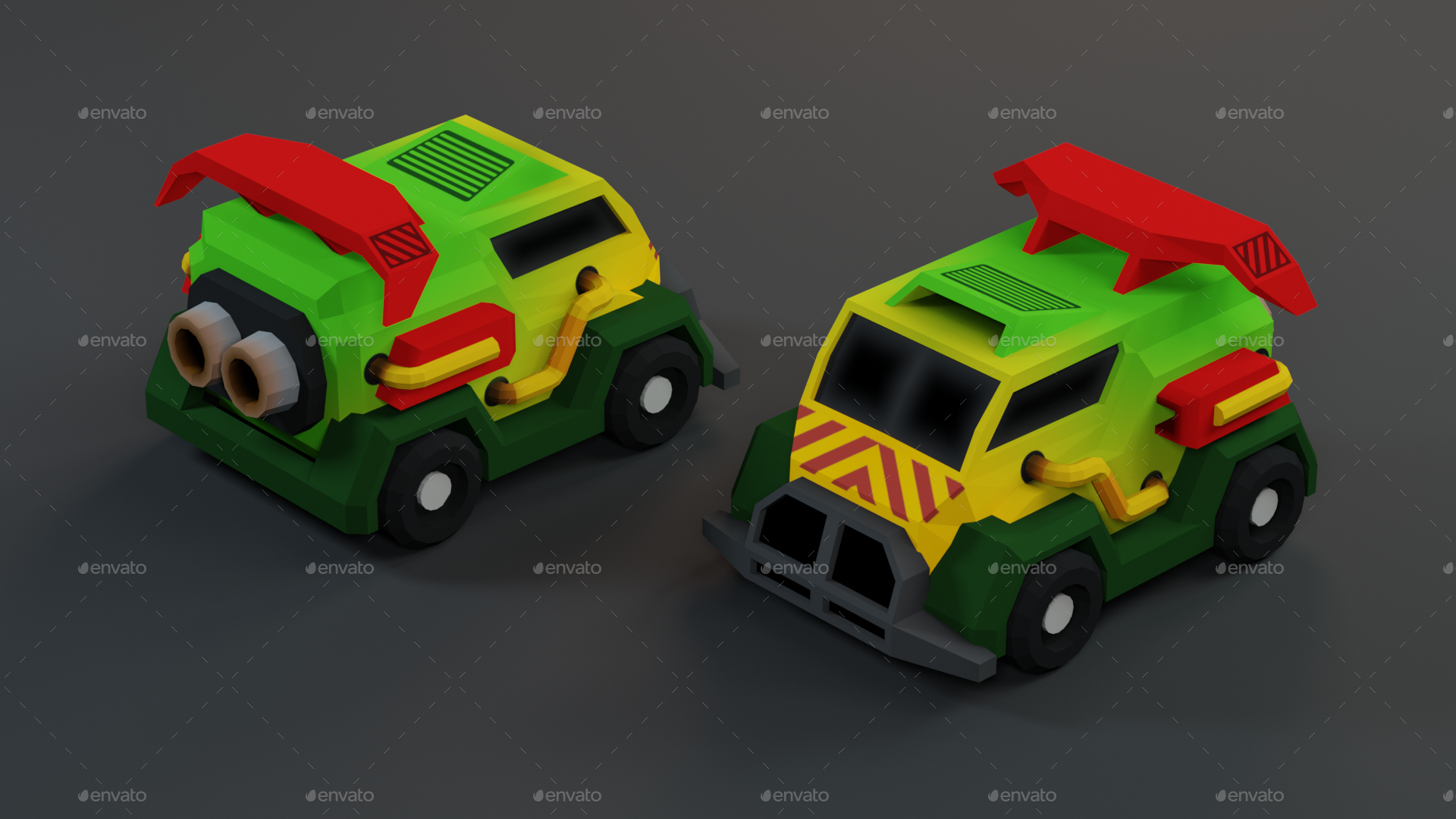 Low Poly Tiny Cartoon Racing Cars Asset Pack, Game Assets | GraphicRiver