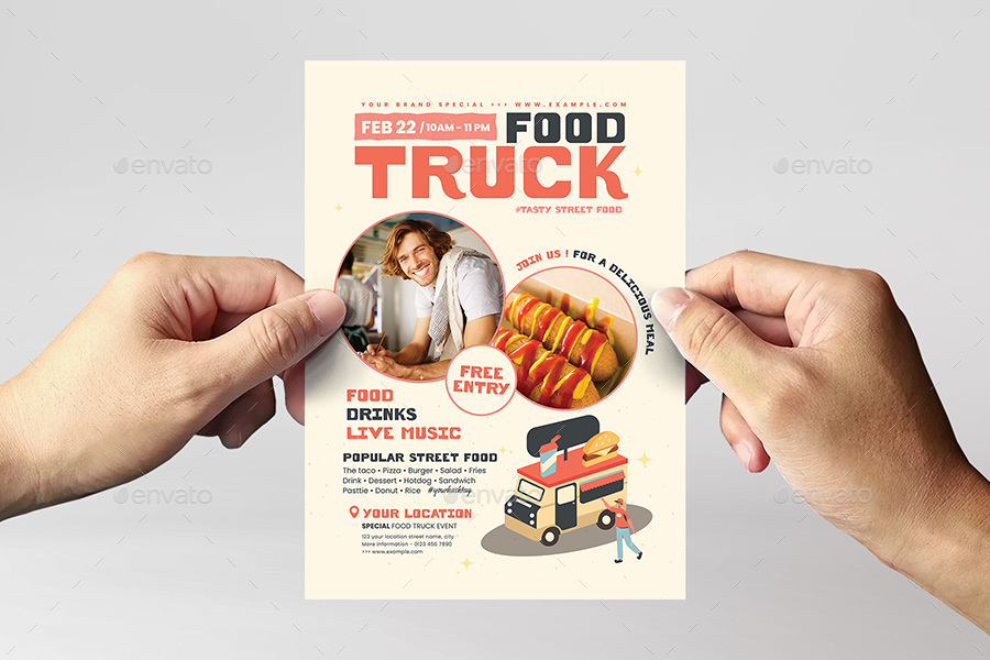 Food Truck Festival Flyer Template, Print Templates | GraphicRiver