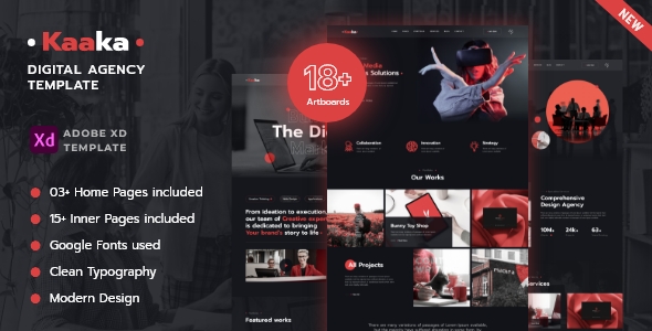 KaaKa - Business Consulting Website Adobe XD Template by venusweb ...