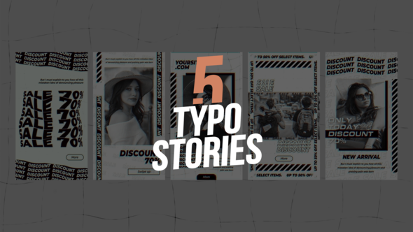 5 Typo Stories | Premiere Pro, Premiere Pro Templates | VideoHive