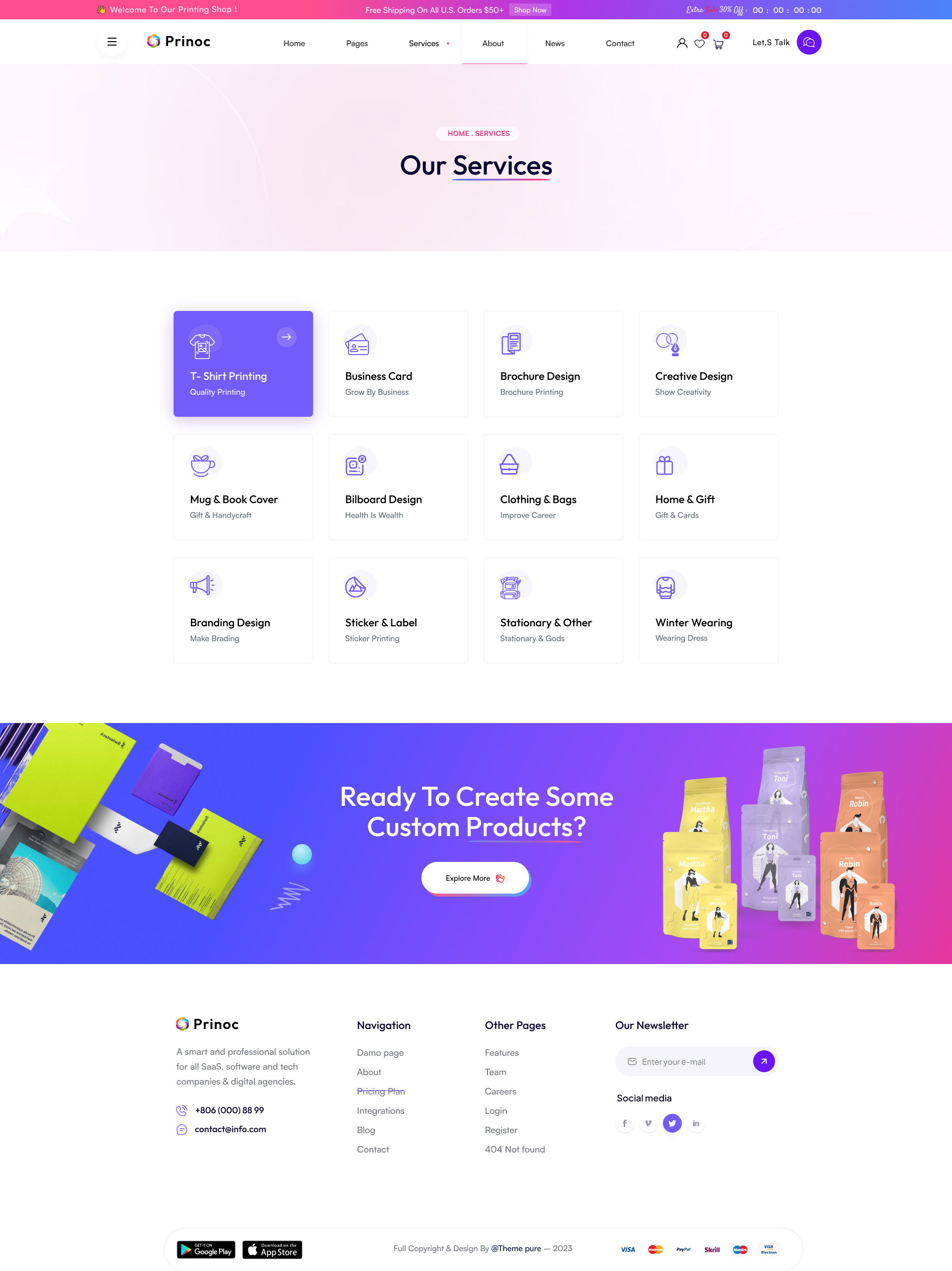 Prinoc - Printing Company Figma Template by Theme_Pure | ThemeForest