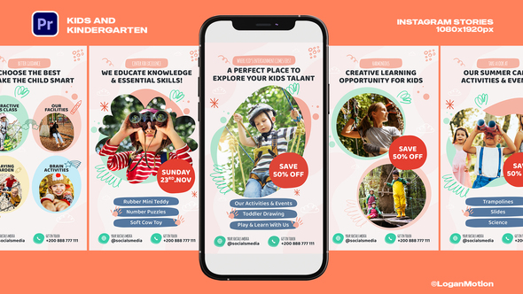 Kids And Kindergarten | MOGRT FILE, Premiere Pro Templates | VideoHive