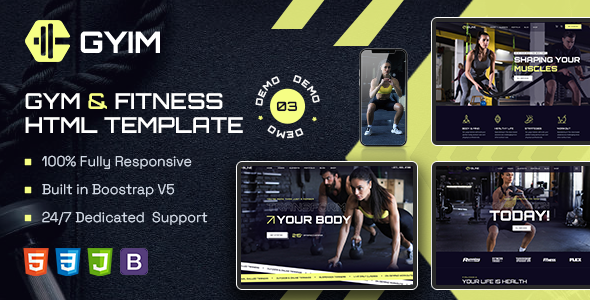 Gyim | Gym and Fitness HTML Template by designervily | ThemeForest