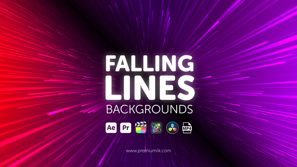 Falling Lines Backgrounds, After Effects Project Files | VideoHive