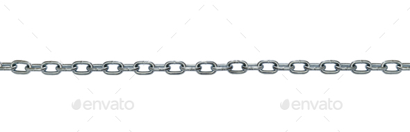 Metal straight chain isolated on white background Stock Photo by ...