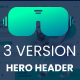 VR Shop - Virtual Reality Hero Header For Website, Web Elements ...