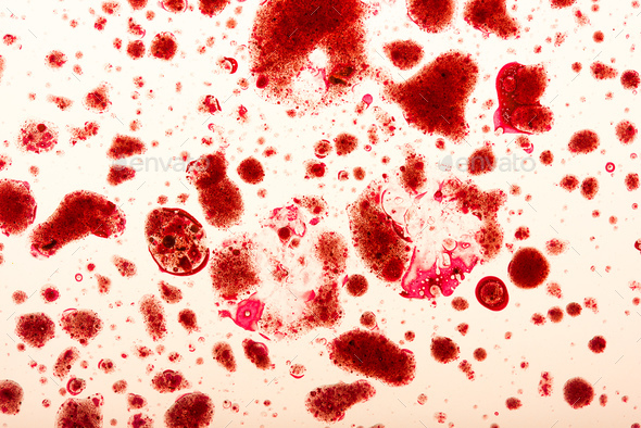 Studio shot of blood spots on light surface Stock Photo by ...