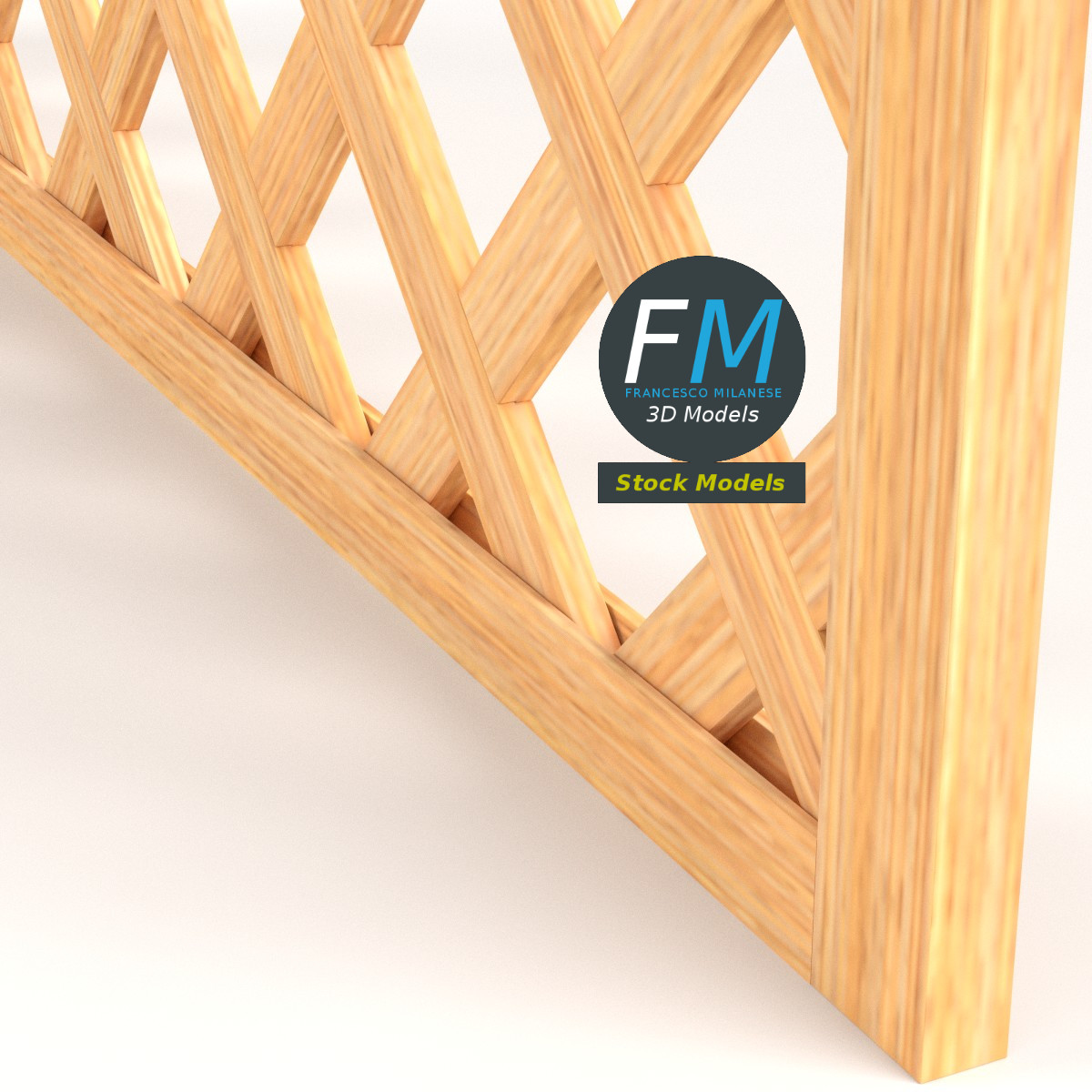 Wooden mesh panel module 1 by FrancescoMilanese85 | 3DOcean