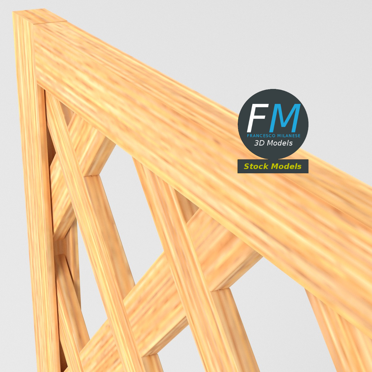 Wooden mesh panel module 1 by FrancescoMilanese85 | 3DOcean