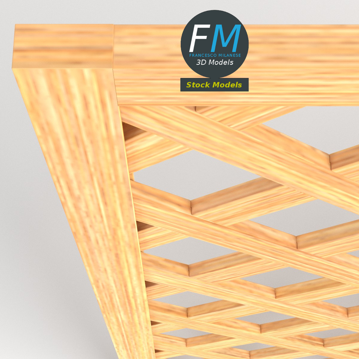 Wooden mesh panel module 1 by FrancescoMilanese85 | 3DOcean