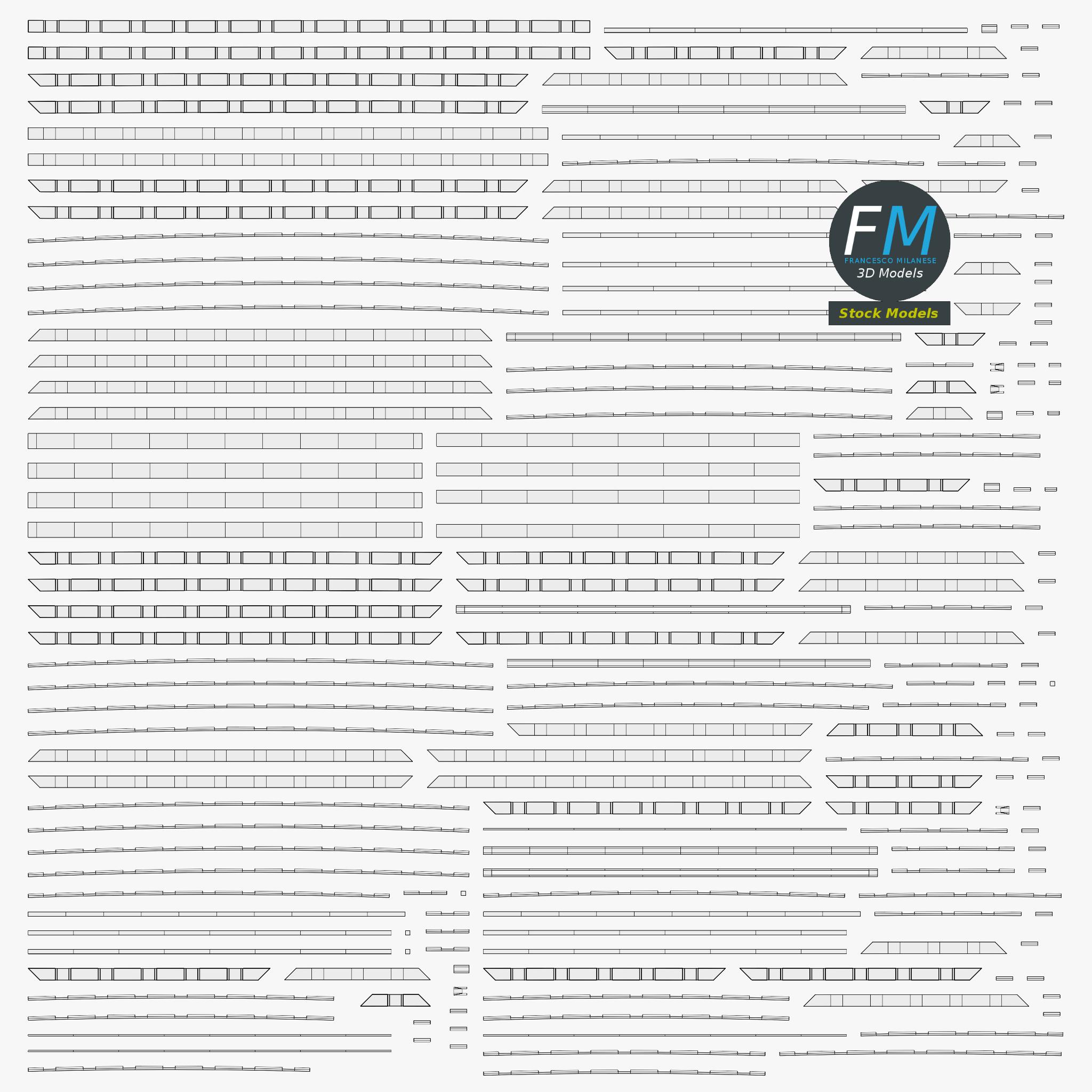 Wooden mesh panel module 1 by FrancescoMilanese85 | 3DOcean