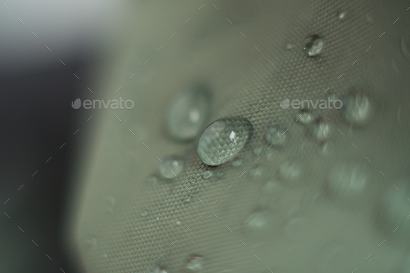 waterproof fabric with waterdrops. non woven fabric water texture ...