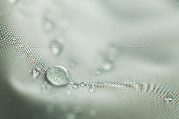 waterproof fabric with waterdrops. non woven fabric water texture ...