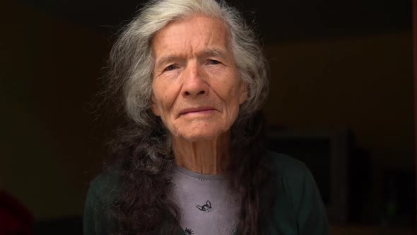 Portrait of an Elderly Woman 8090 Years Old, Stock Footage | VideoHive