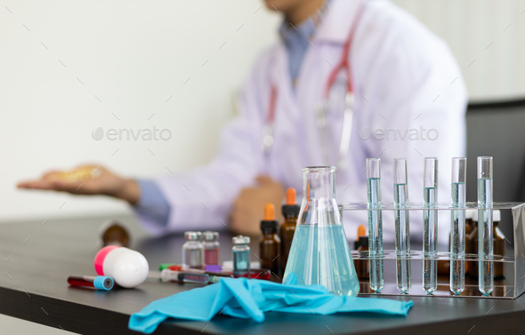 Science research concepts and inventing medical drugs. Stock Photo by ...