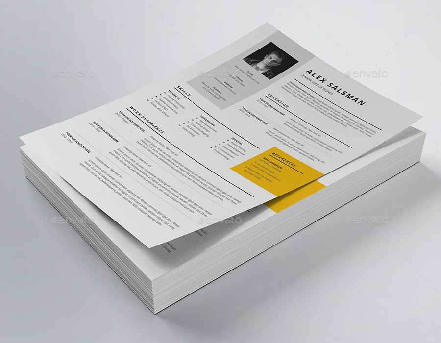 Clean Resume/CV, Print Templates | GraphicRiver