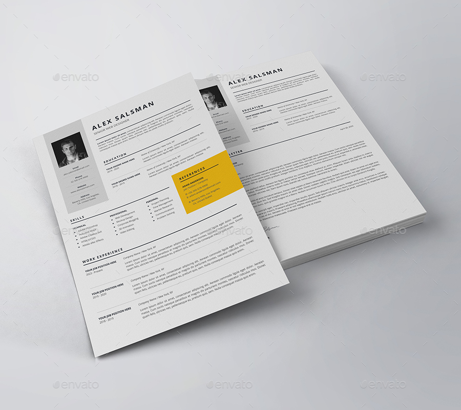 Clean Resume/CV, Print Templates | GraphicRiver