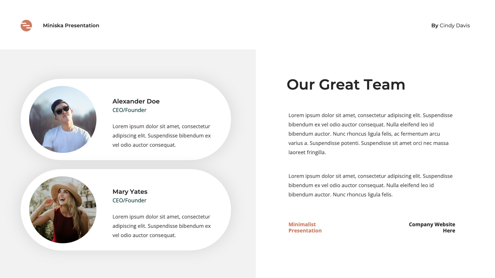 Miniska - Clean and Minimalist Keynote Template, Presentation Templates