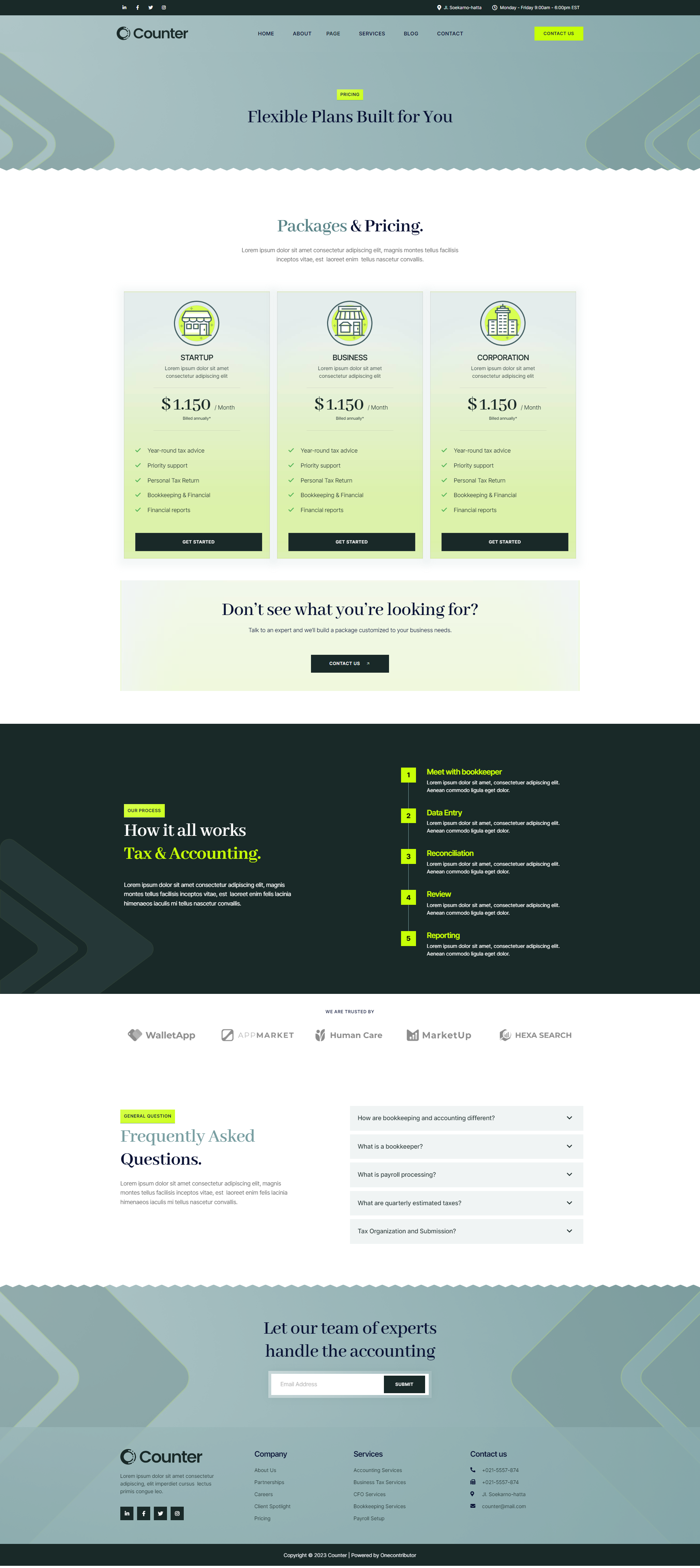 Counter - Accounting Firm Elementor Template Kit by onecontributor
