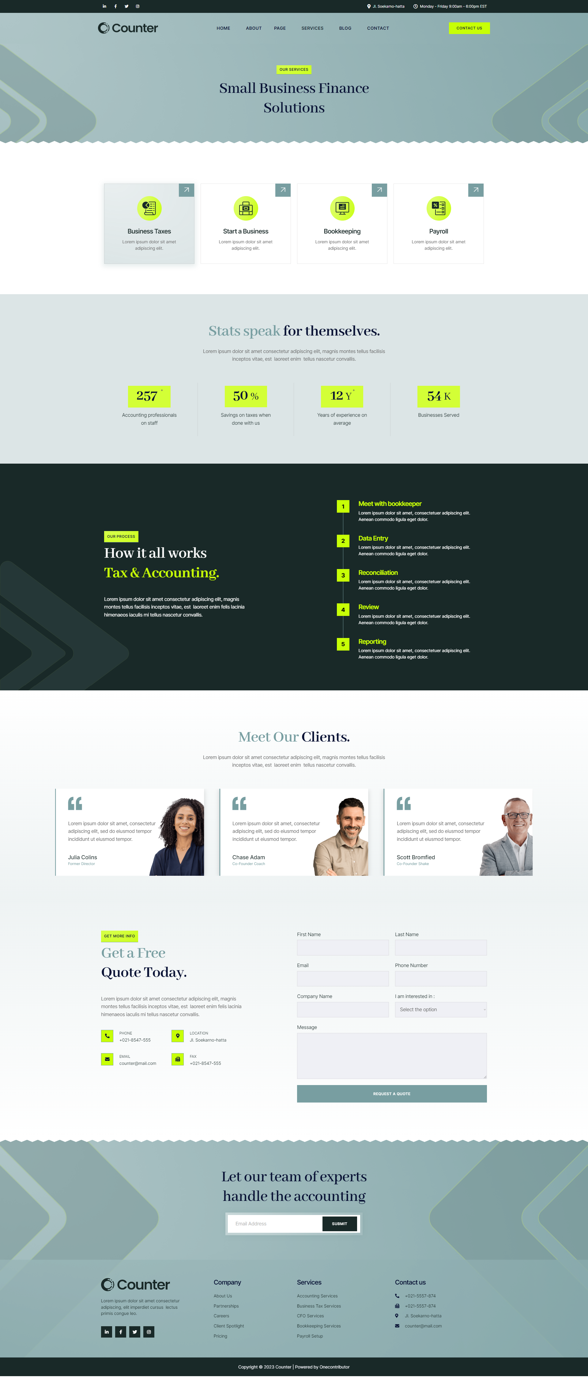Counter - Accounting Firm Elementor Template Kit by onecontributor