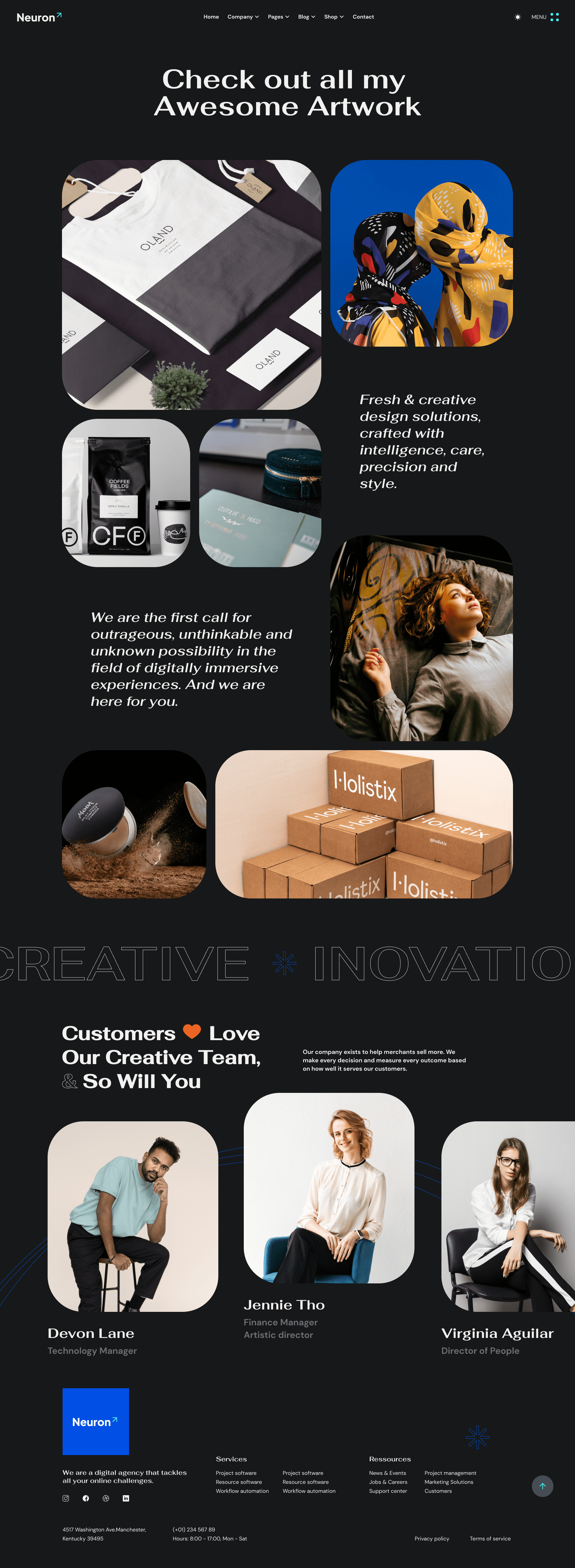 Neuron – Creative Digital Agency Figma Template by alithemes | ThemeForest