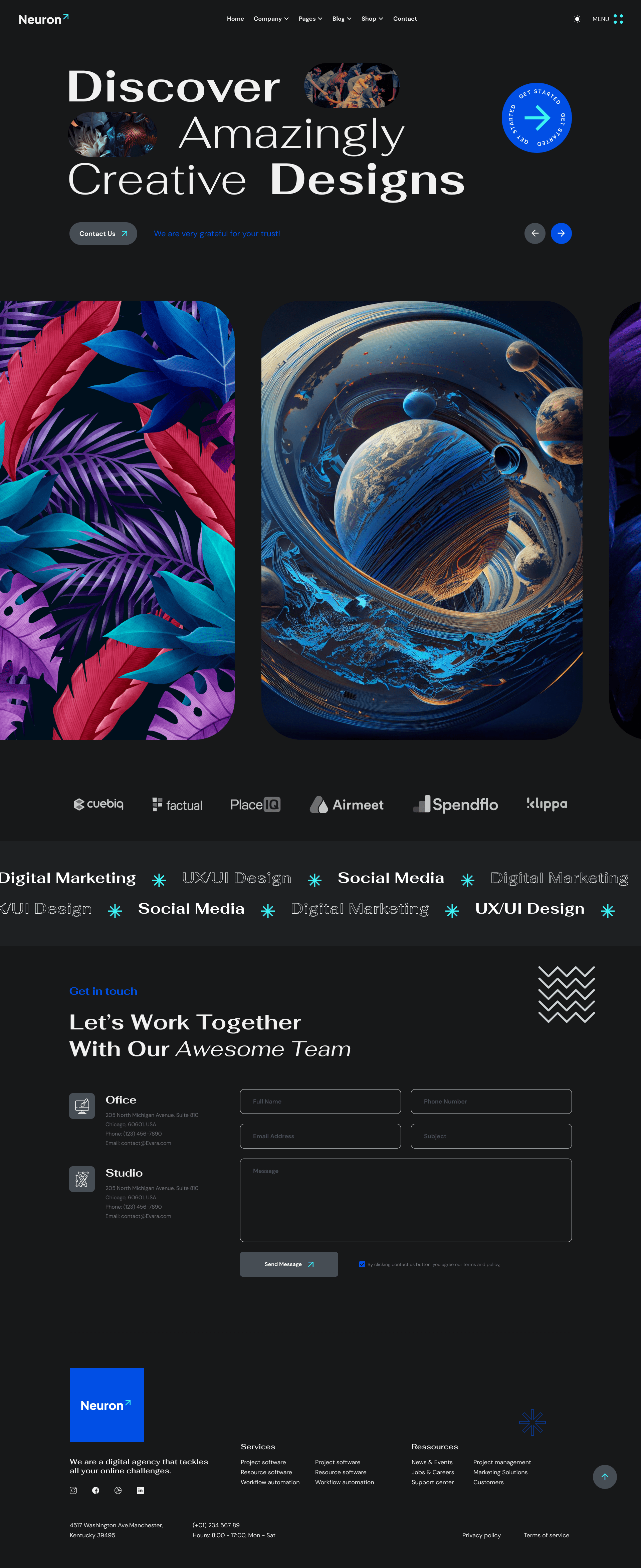 Neuron – Creative Digital Agency Figma Template by alithemes | ThemeForest