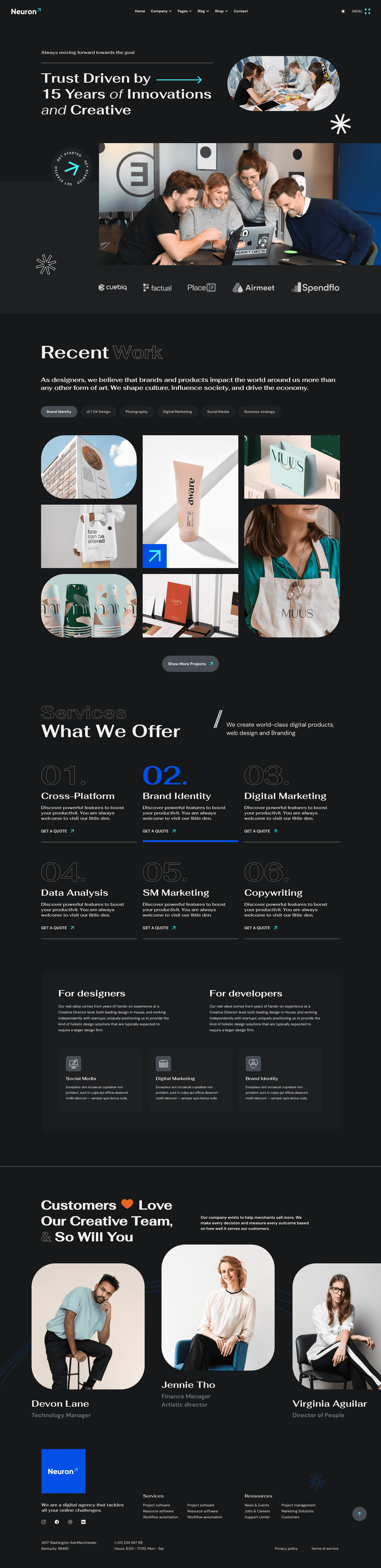 Neuron – Creative Digital Agency Figma Template by alithemes | ThemeForest