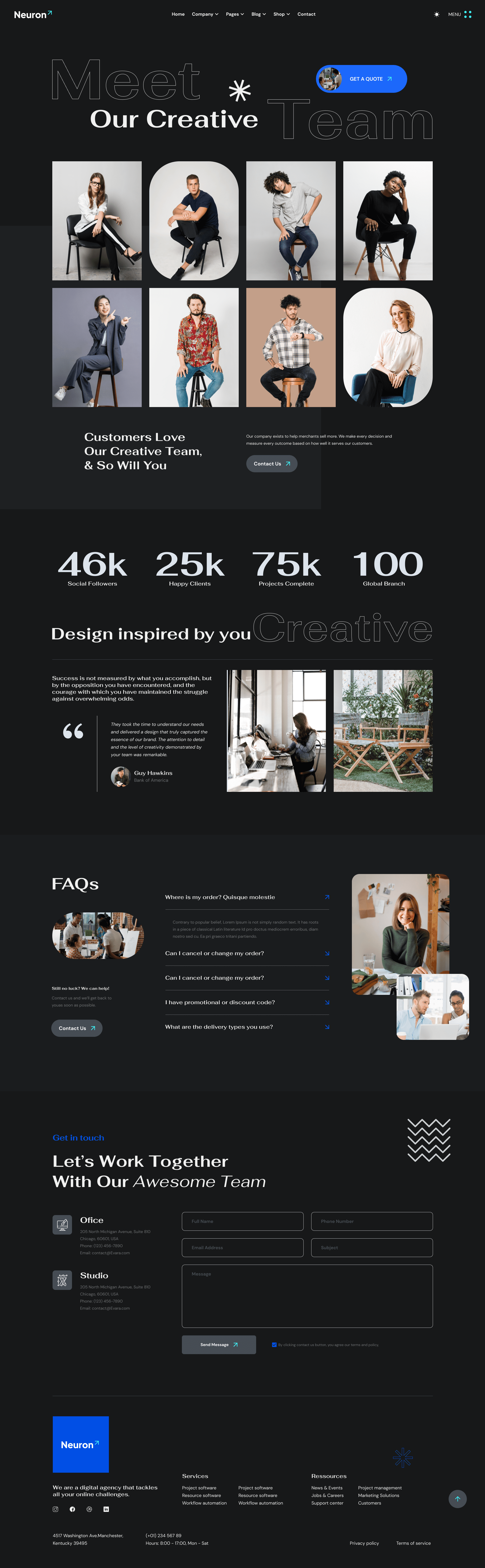 Neuron – Creative Digital Agency Figma Template by alithemes | ThemeForest